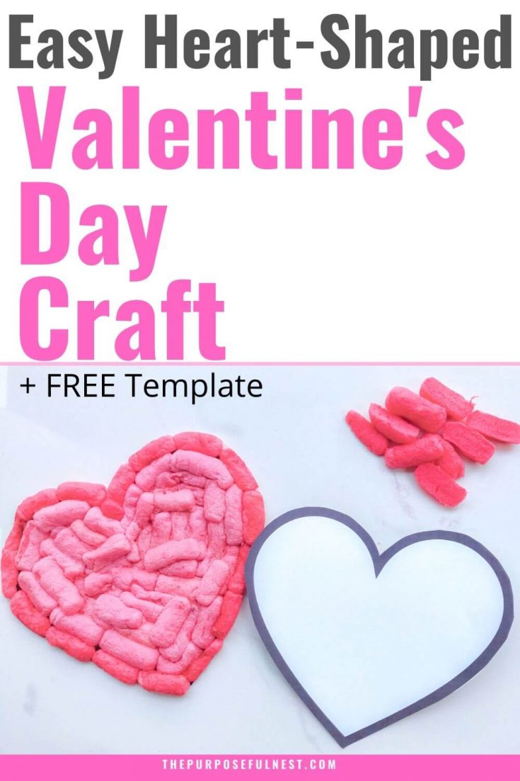 Preschool Heart Craft for Valentine's Day - The Purposeful Nest