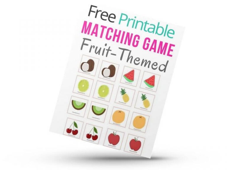 Free Printable Fruit Matching Game for Preschoolers - The Purposeful Nest