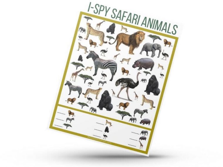 Free Printable Safari Animal Matching Cards - The Purposeful Nest