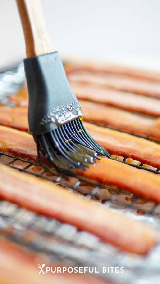 Easy Brown Sugar Glazed Bacon - The Purposeful Nest