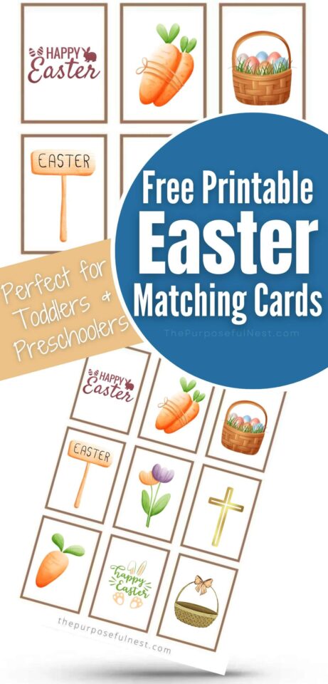 Free Printable Easter Matching Card Game - The Purposeful Nest