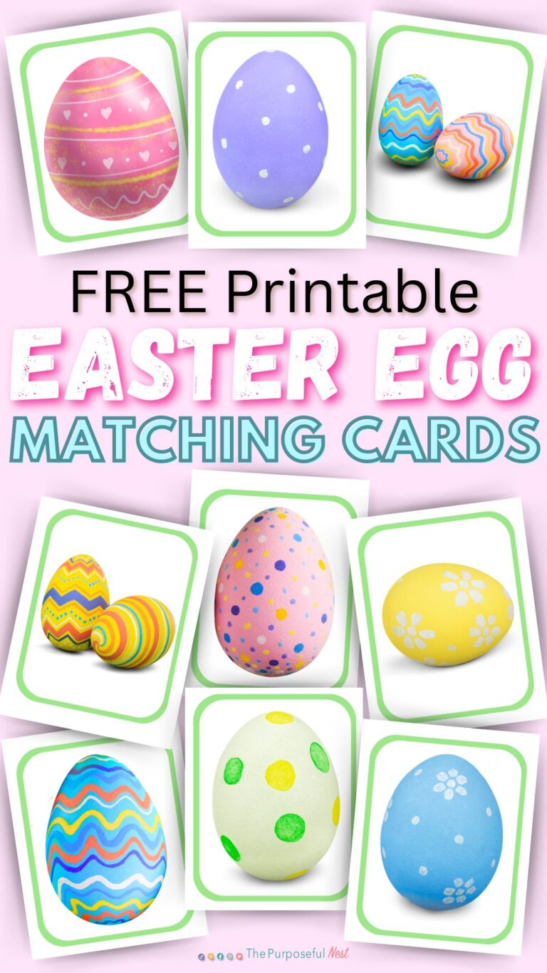 Easter Egg Matching Game - The Purposeful Nest