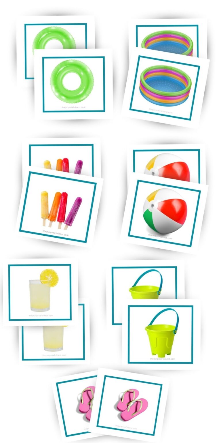 Free Summer Matching Cards - The Purposeful Nest