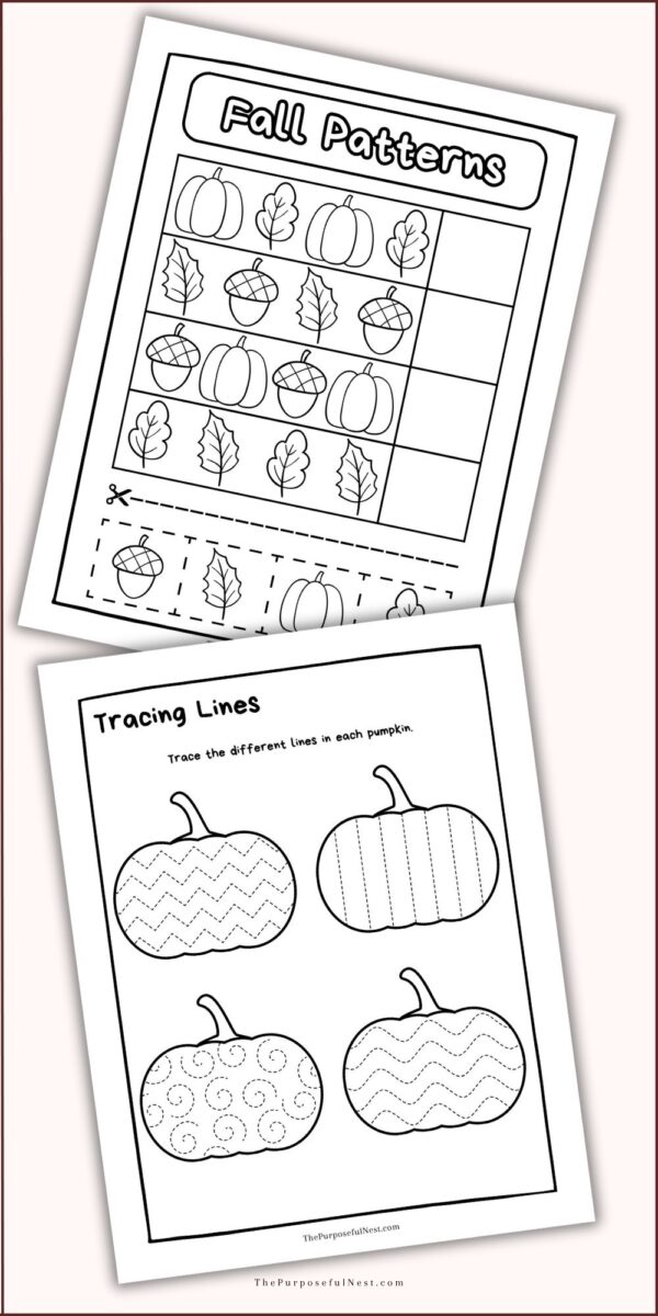 Free Fall Learning Pages - The Purposeful Nest