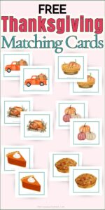 Thanksgiving Matching Cards - The Purposeful Nest