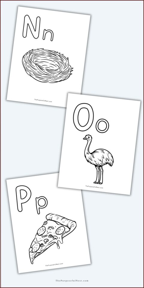 FREE Alphabet Coloring Pages - The Purposeful Nest