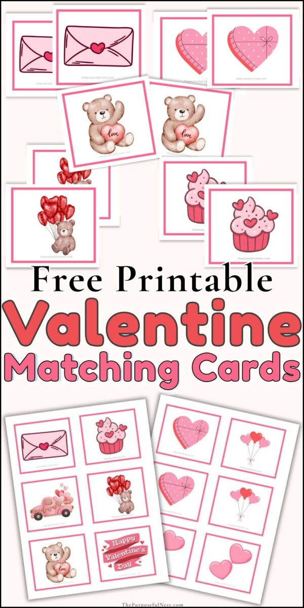 Valentine's Day Matching Cards - The Purposeful Nest